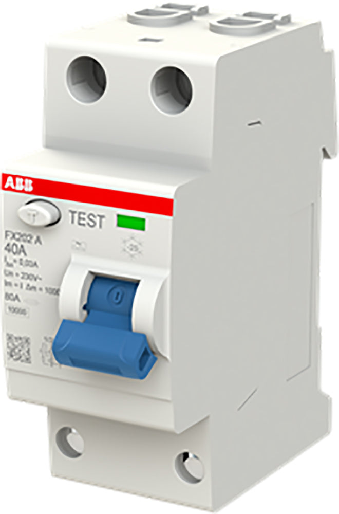 ABB FX202 A-40A Residual Current Circuit Breaker 2P 30mA - 2CSF202165R1400 | Tameson.com