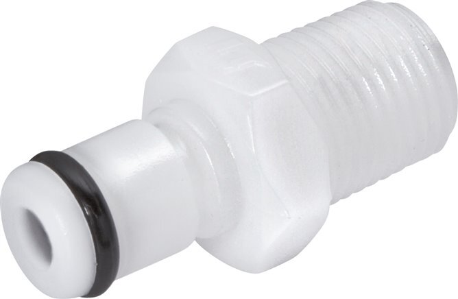 POM DN 3.2 Linktech Coupling Plug R 1/4 inch Male Threads 20 Series | Tameson.com