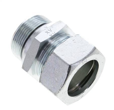 35L & M42x2 Zink plated Steel Straight Cutting Fitting with Male Threads 160 bar NBR ISO 8434-1 ...
