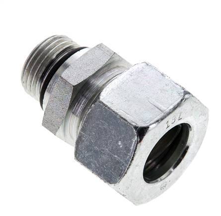 18L & UNF 3/4''-16 Zink plated Steel Straight Cutting Fitting with Male Threads 315 bar ISO 8434 ...