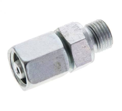 6L & M10x1 Zink plated Steel Straight Swivel with Male Threads 315 bar | Tameson.com