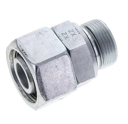 25S & M33x2 Zink plated Steel Straight Swivel with Male Threads 400 bar NBR O-ring Sealing Cone ...