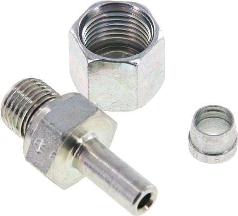 8S & G1/4'' Zink plated Steel Straight Swivel with Male Threads 630 ba | Tameson.com