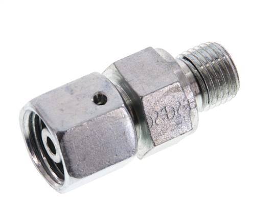 8S & G1/4'' Zink plated Steel Straight Swivel with Male Threads 630 ba | Tameson.com