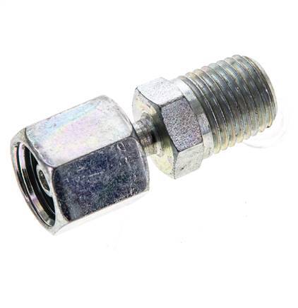 6S & 1/4'' NPT Zink plated Steel Straight Swivel with Male Threads 630 | Tameson.com