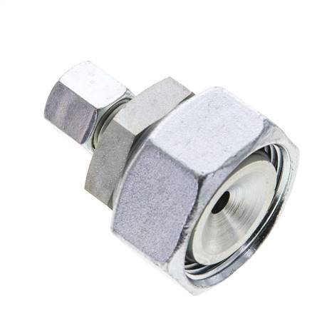 8L & 28L Zink plated Steel Straight Cutting Fitting with Swivel 160 bar NBR O-ring Sealing Cone ...