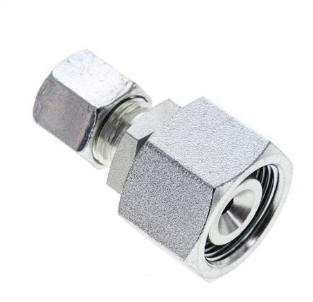 8S & 16S Zink plated Steel Straight Cutting Fitting with Swivel 400 bar NBR O-ring Sealing Cone ...