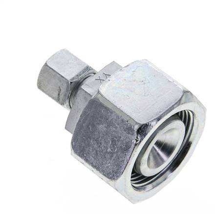 8S & 25S Zink plated Steel Straight Cutting Fitting with Swivel 400 bar NBR O-ring Sealing Cone ...