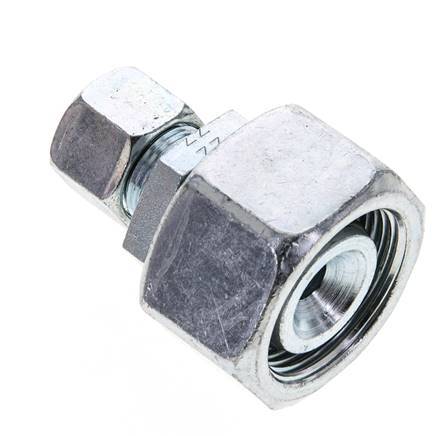 12S & 25S Zink plated Steel Straight Cutting Fitting with Swivel 400 bar NBR O-ring Sealing Cone ...