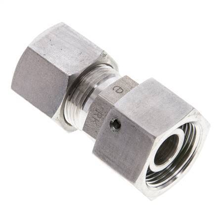 14S & 16S Stainless Steel Straight Cutting Fitting with Swivel 400 bar FKM O-ring Sealing Cone ...
