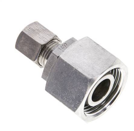 8S & 20S Stainless Steel Straight Cutting Fitting with Swivel 400 bar FKM O-ring Sealing Cone ...