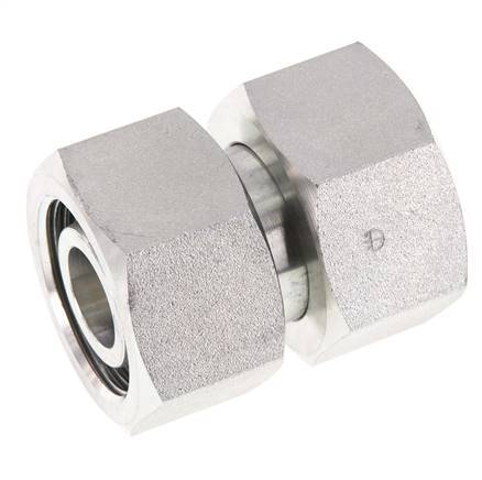 25S Zink plated Steel Straight with Swivel 400 bar NBR O-ring Sealing Cone ISO 8434-1 | Tameson.com