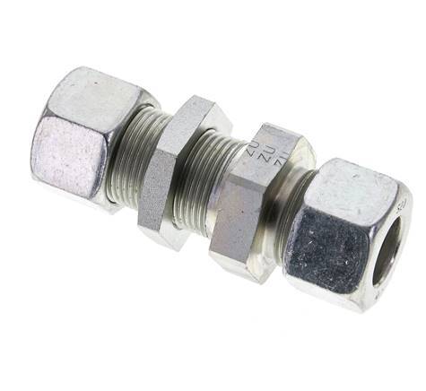 20S Zink plated Steel Straight Cutting Fitting Bulkhead 400 bar ISO 8434-1 | Tameson.com