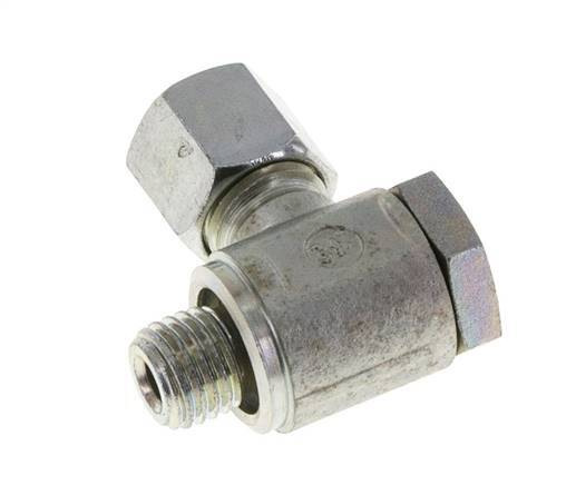 8L & M12x1.5 Zink plated Steel Swivel Joint Cutting Fitting with Male Threads 250 bar Rotatable ...