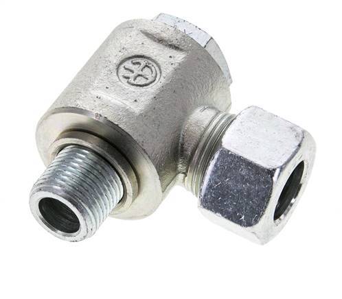 15L & M18x1.5 Zink plated Steel Swivel Joint Cutting Fitting with Male Threads 315 bar Rotatable ...