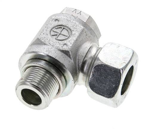 18L & M22x1.5 Zink plated Steel Swivel Joint Cutting Fitting with Male Threads 315 bar Rotatable ...