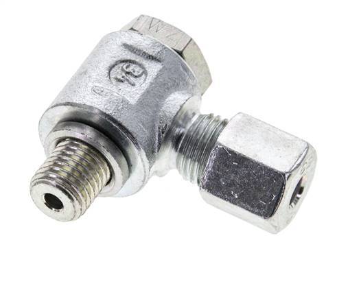 6S & M12x1.5 Zink plated Steel Swivel Joint Cutting Fitting with Male | Tameson.com