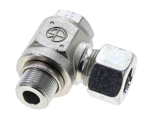 16S & M22x1.5 Zink plated Steel Swivel Joint Cutting Fitting with Male Threads 400 bar Rotatable ...