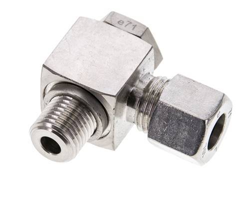 10L & M14x1.5 Stainless Steel Swivel Joint Cutting Fitting with Male Threads 315 bar Rotatable ...