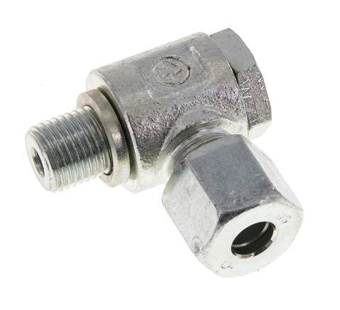 8S & G1/4'' Zink plated Steel Swivel Joint Cutting Fitting with Male Threads 400 bar Rotatable ...