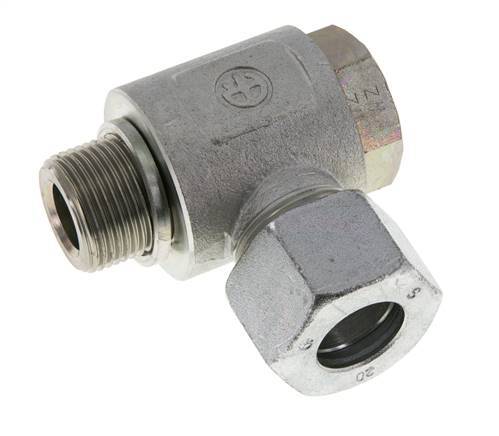 20S & G3/4'' Zink plated Steel Swivel Joint Cutting Fitting with Male Threads 400 bar Rotatable ...