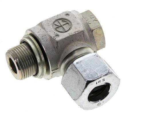 16S & M22x1.5 Zink plated Steel Swivel Joint Cutting Fitting with Male Threads 400 bar NBRO-ring ...