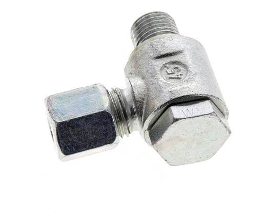 6S & G1/4'' Zink plated Steel Swivel Joint Cutting Fitting with Male Threads 400 bar NBRO-ring ...