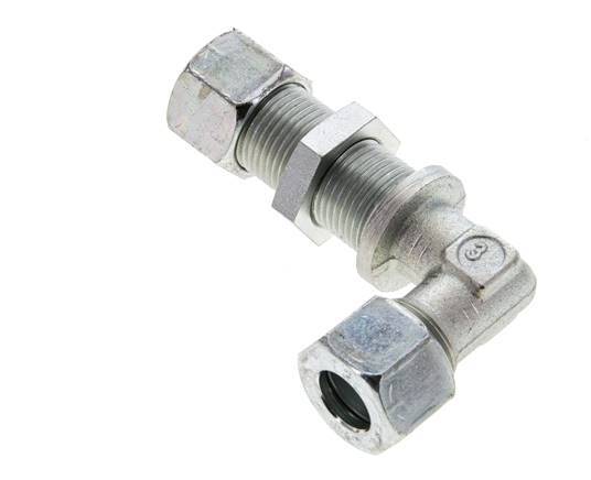 12L Zink plated Steel Elbow Cutting Fitting Bulkhead 315 bar ISO 8434- | Tameson.com