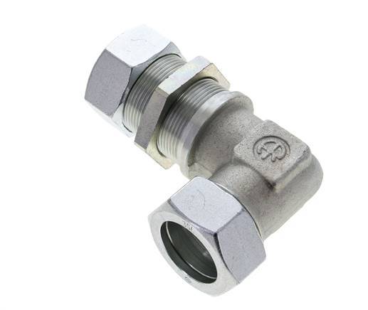 35L Zink plated Steel Elbow Cutting Fitting Bulkhead 160 bar ISO 8434- | Tameson.com