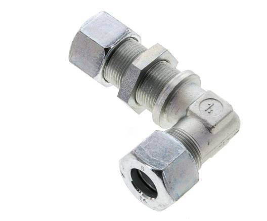 16S Zink plated Steel Elbow Cutting Fitting Bulkhead 400 bar ISO 8434- | Tameson.com