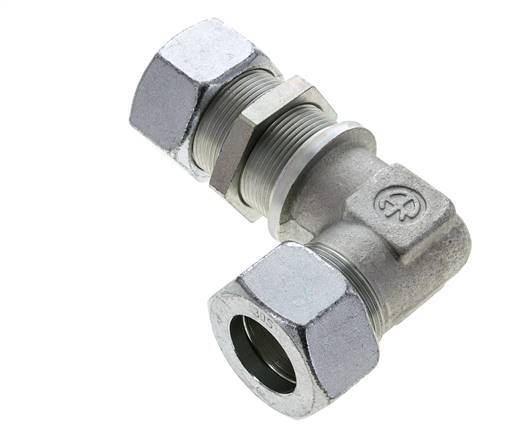 30S Zink plated Steel Elbow Cutting Fitting Bulkhead 400 bar ISO 8434- | Tameson.com