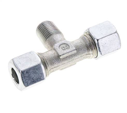 10L & R1/4'' Zink plated Steel T-Shape Tee Cutting Fitting with Male T | Tameson.com