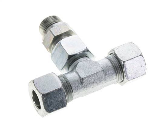 16S & M22x1.5 Zink plated Steel T-Shape Tee Cutting Fitting with Male | Tameson.com