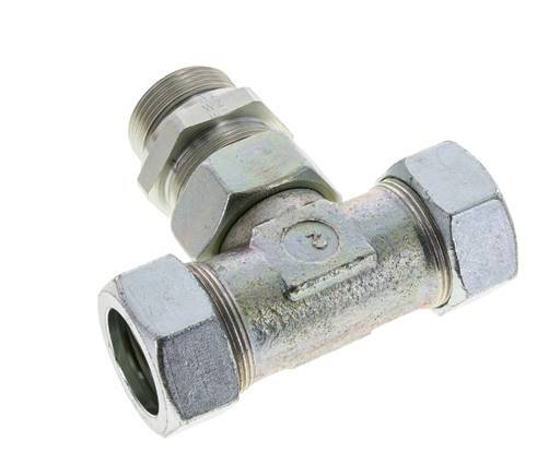 35L & G1-1/4'' Zink plated Steel T-Shape Tee Cutting Fitting with Male Threads 160 bar ...