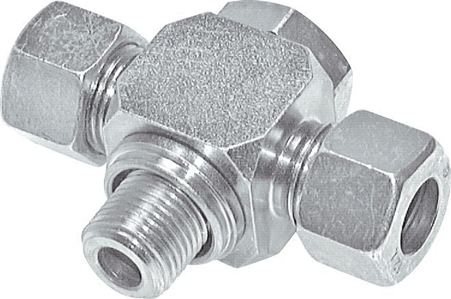 42L & G1-1/2'' Zink plated Steel Tee Swivel Joint Cutting Fitting with | Tameson.com