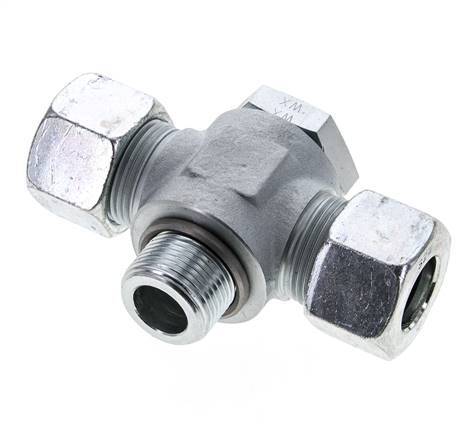20S & G3/4'' Zink plated Steel Tee Swivel Joint Cutting Fitting with M | Tameson.com