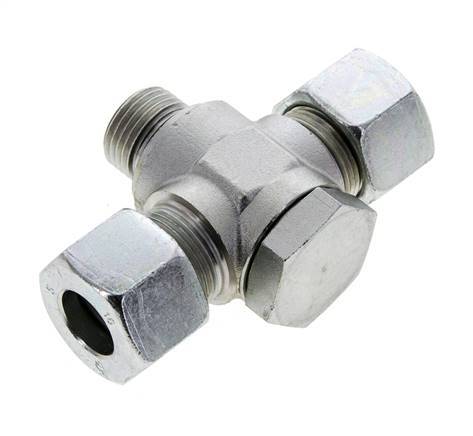 16S & G1/2'' Zink plated Steel Tee Swivel Joint Cutting Fitting with M | Tameson.com