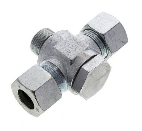 20S & G3/4'' Zink plated Steel Tee Swivel Joint Cutting Fitting with M | Tameson.com