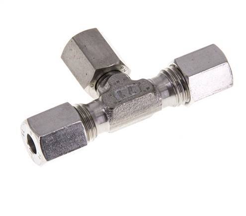 6L Stainless Steel T-Shape Tee Cutting Fitting with Swivel 315 bar FKM Adjustable ISO 8434-1 ...
