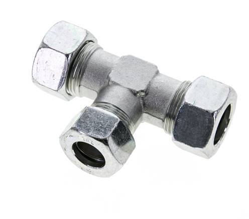 18L & 22L Zink plated Steel T-Shape Tee Cutting Fitting 160 bar ISO 8434-1 | Tameson.com