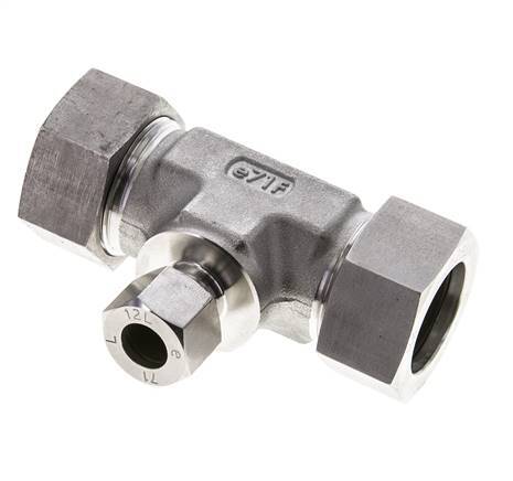 12L & 28L Stainless Steel T-Shape Tee Cutting Fitting 160 bar ISO 8434 | Tameson.com