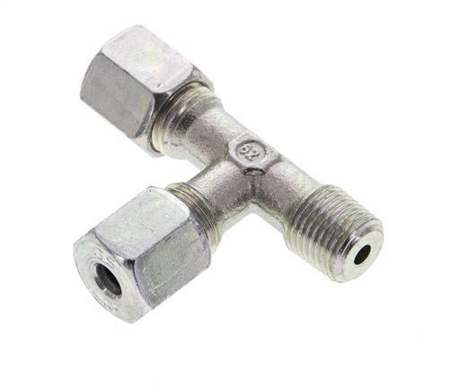 6S & R1/4'' Zink Plated Steel Right Angle Tee Cutting Fitting with Mal | Tameson.com