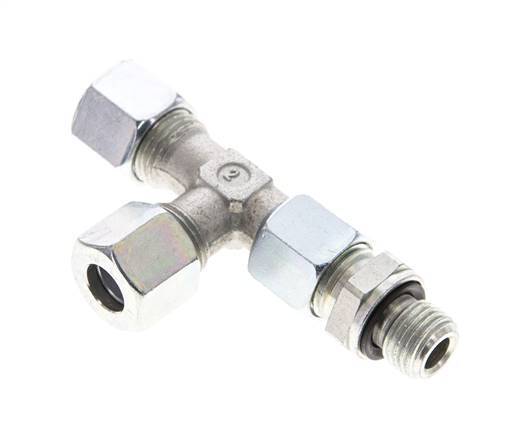 10L & M14x1.5 Zink Plated Steel Right Angle Tee Cutting Fitting with Male Threads 315 bar ...