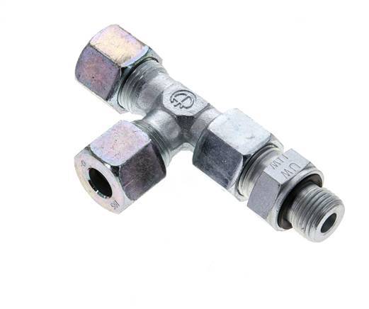 10S & M16x1.5 Zink Plated Steel Right Angle Tee Cutting Fitting with M | Tameson.com