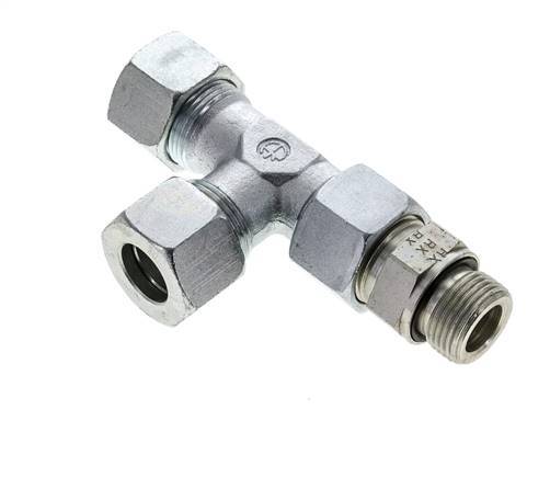 20S & M27x2 Zink Plated Steel Right Angle Tee Cutting Fitting with Mal | Tameson.com