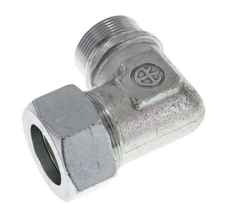 G 1 1/2'' Male x 38S Zinc plated Steel 90 deg Elbow Fitting 315 Bar DIN 2353 | Tameson.com