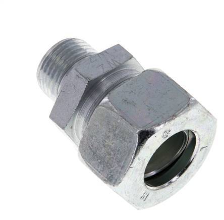 M18x1.5 Male x 18L Zinc plated Steel Straight Cutting Ring 315 Bar DIN 2353 | Tameson.com