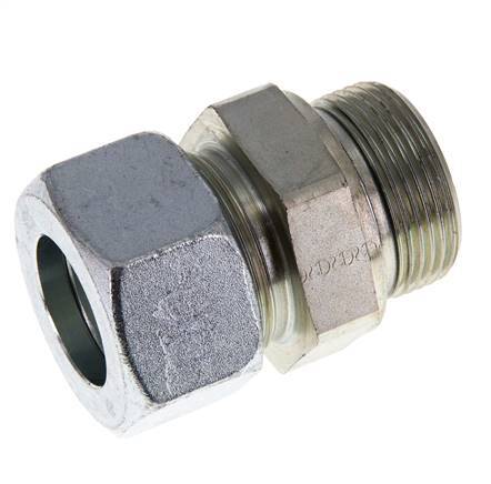 G 1 1/4'' Male x 30S Zinc plated Steel Straight Cutting Ring with FKM Seal 400 Bar DIN 2353 ...