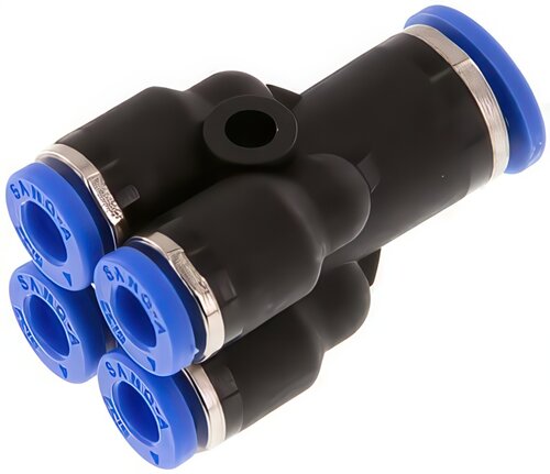 Distributor Push-In Fittings Brass and Plastic 4 Outlets | Tameson.com