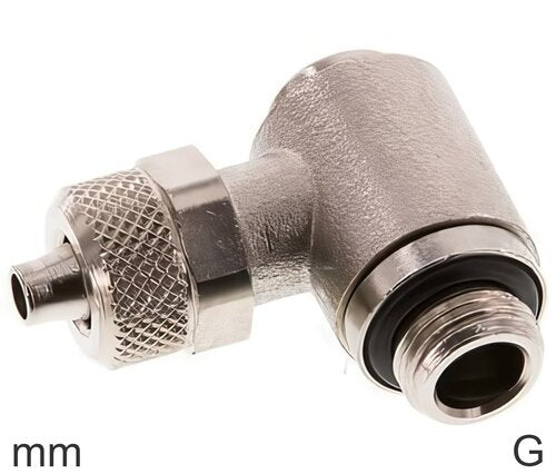 Push-On Elbow Fittings Brass G-Threads Male Rotatable Hex | Tameson.com